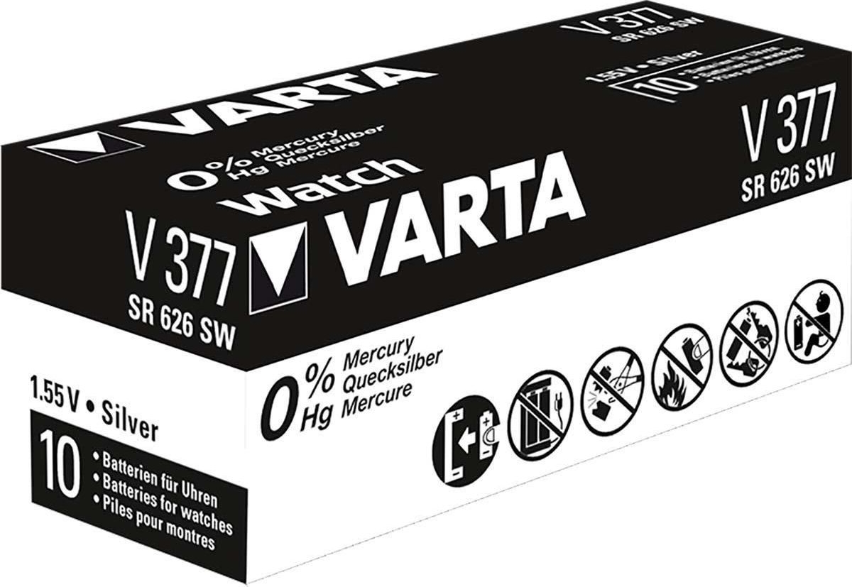 ᐅ • Varta 377 silver-oxide multipack (10 x blister 1) | Eenvoudig bij ...